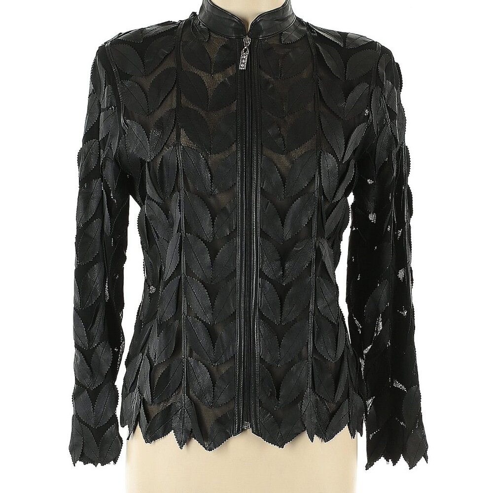 Rare And Unusual Leaf Leather Jacket - Gem